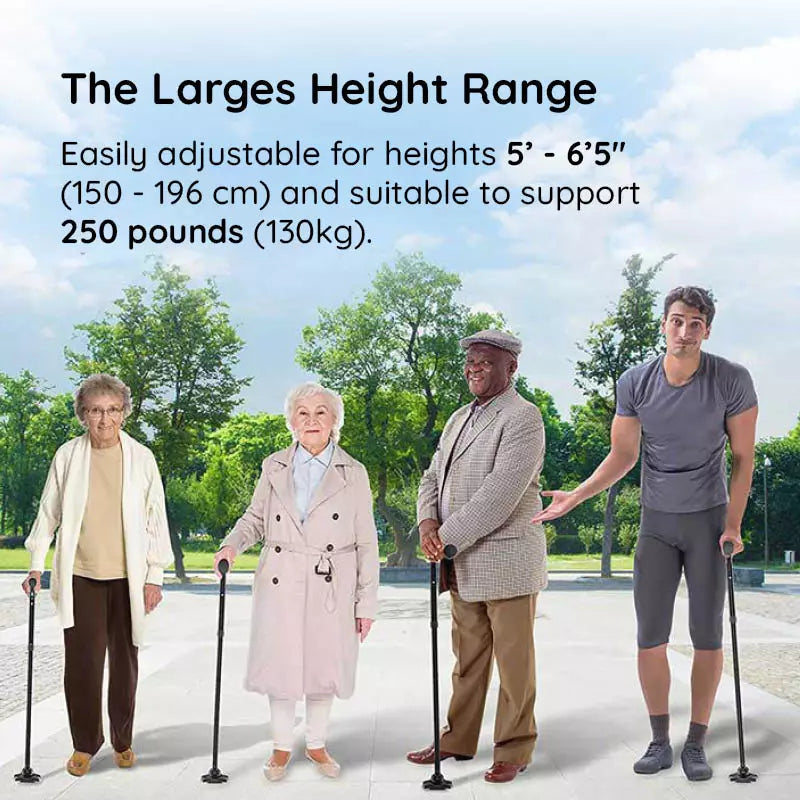 Multi-Functional Foldable LED Walking Cane — Wrapango