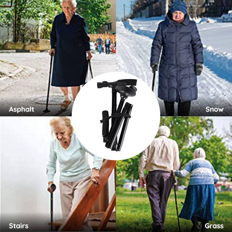 Multi-Functional Foldable LED Walking Cane — Wrapango